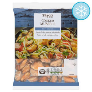 戀 Calories in Tesco Cooked Mussels Rope Grown