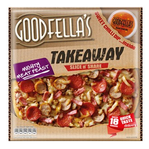 菱 Calories in Goodfella's Takeaway Mighty Meat Feast